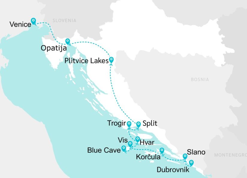 Book Dubrovnik to Venice Tour - Always Croatia